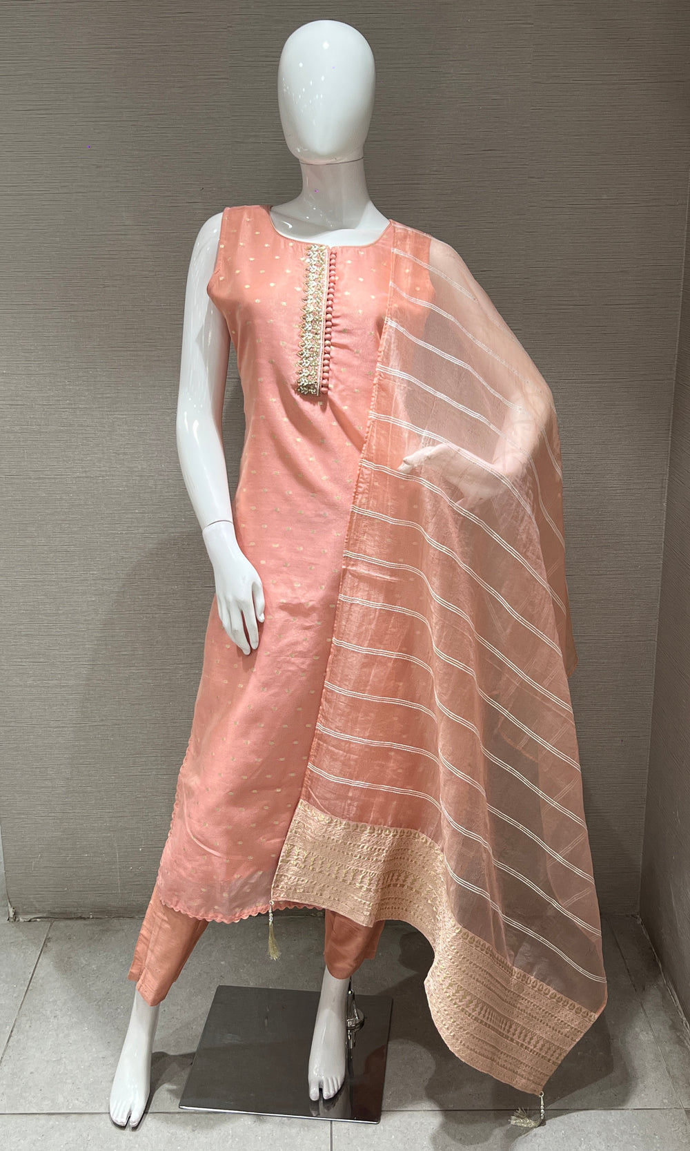 Peach kurta set